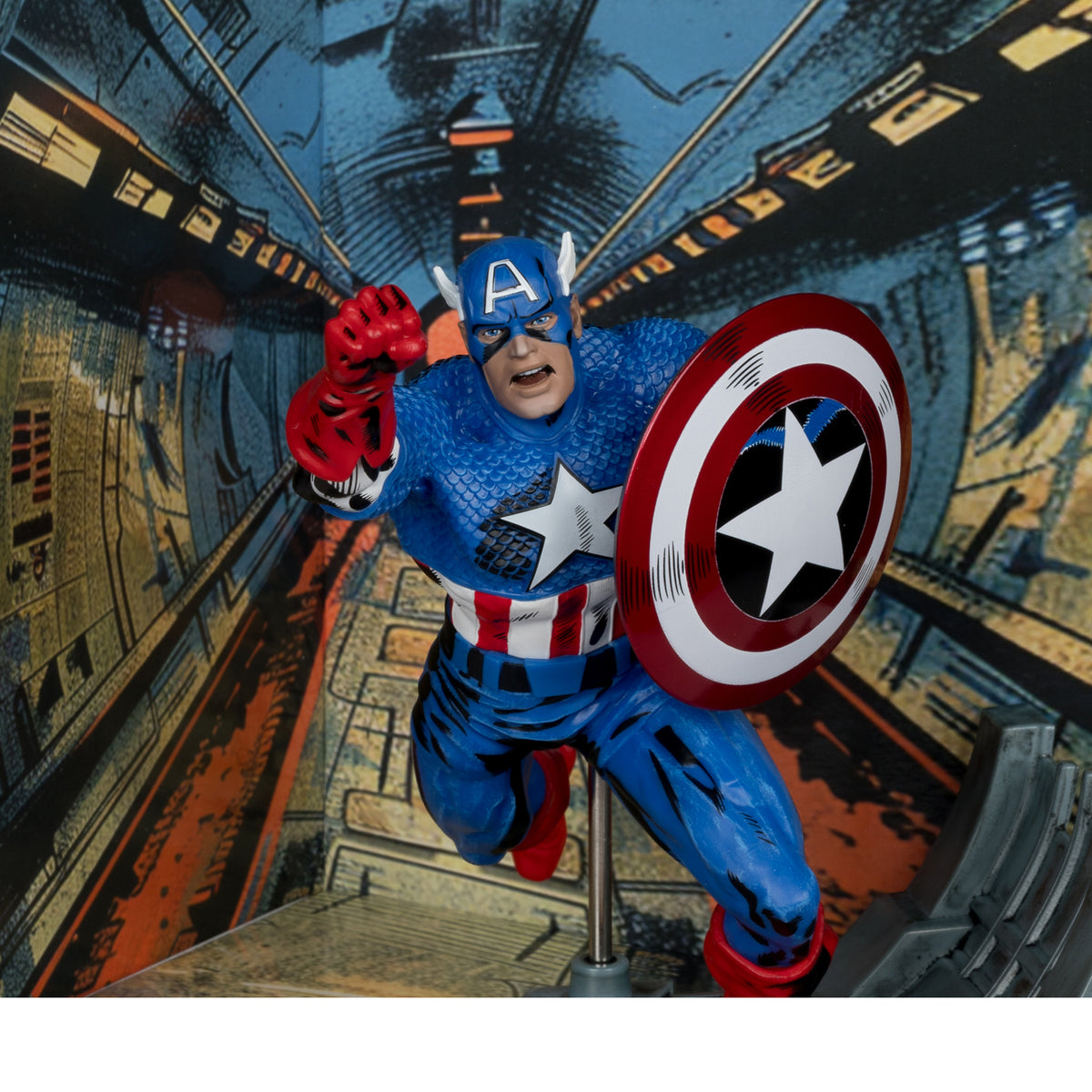 Mcfarlane Toys Marvel Captain America 1:10th Scale with Scene - Captain ...