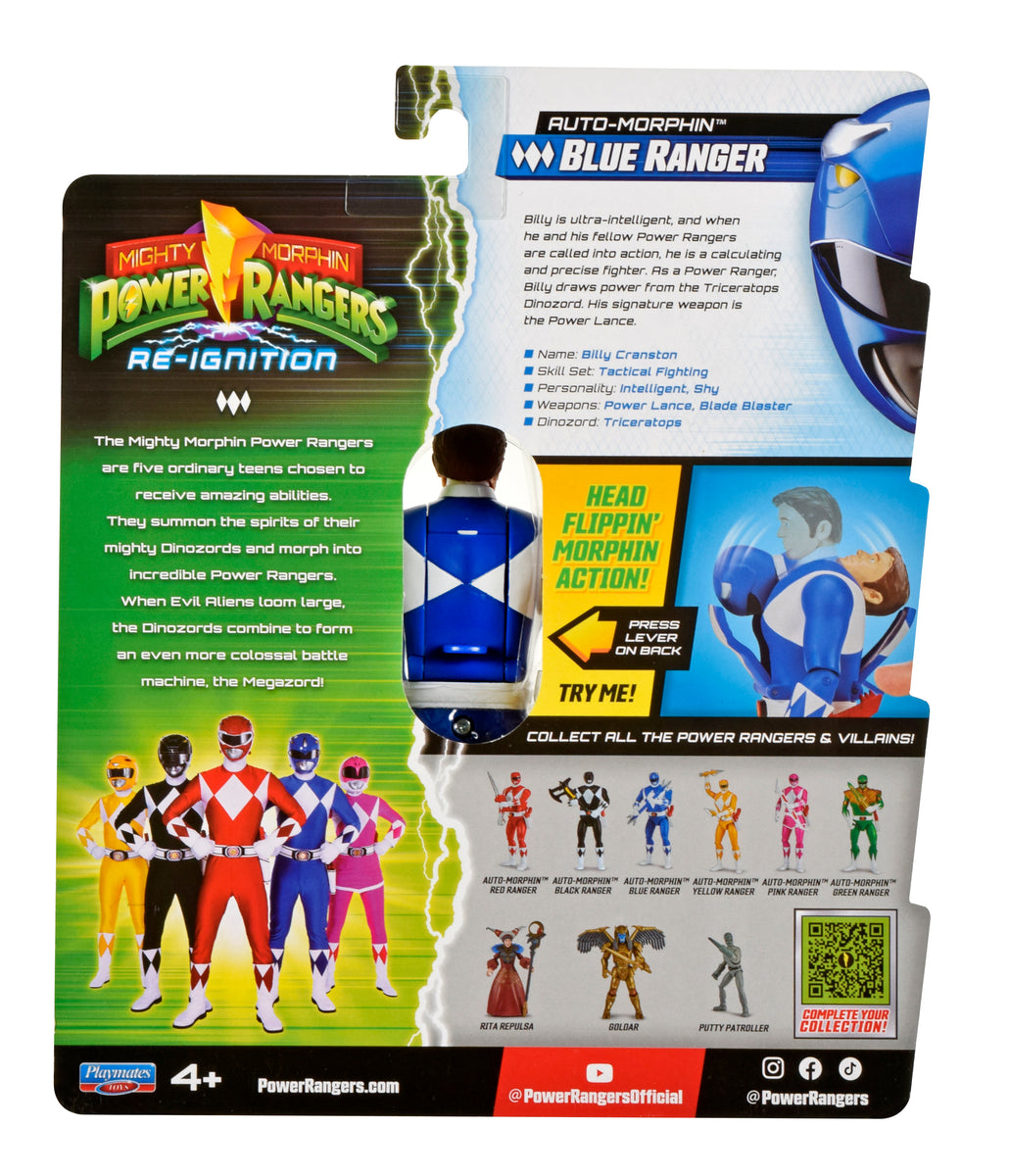 Playmates Toys Mighty Morphin Power Rangers: Re-Ignition Auto-Morphin ...