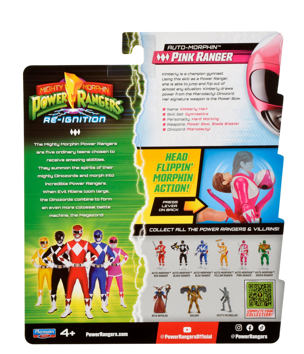 Playmates Toys Mighty Morphin Power Rangers: Re-Ignition Auto-Morphin ...