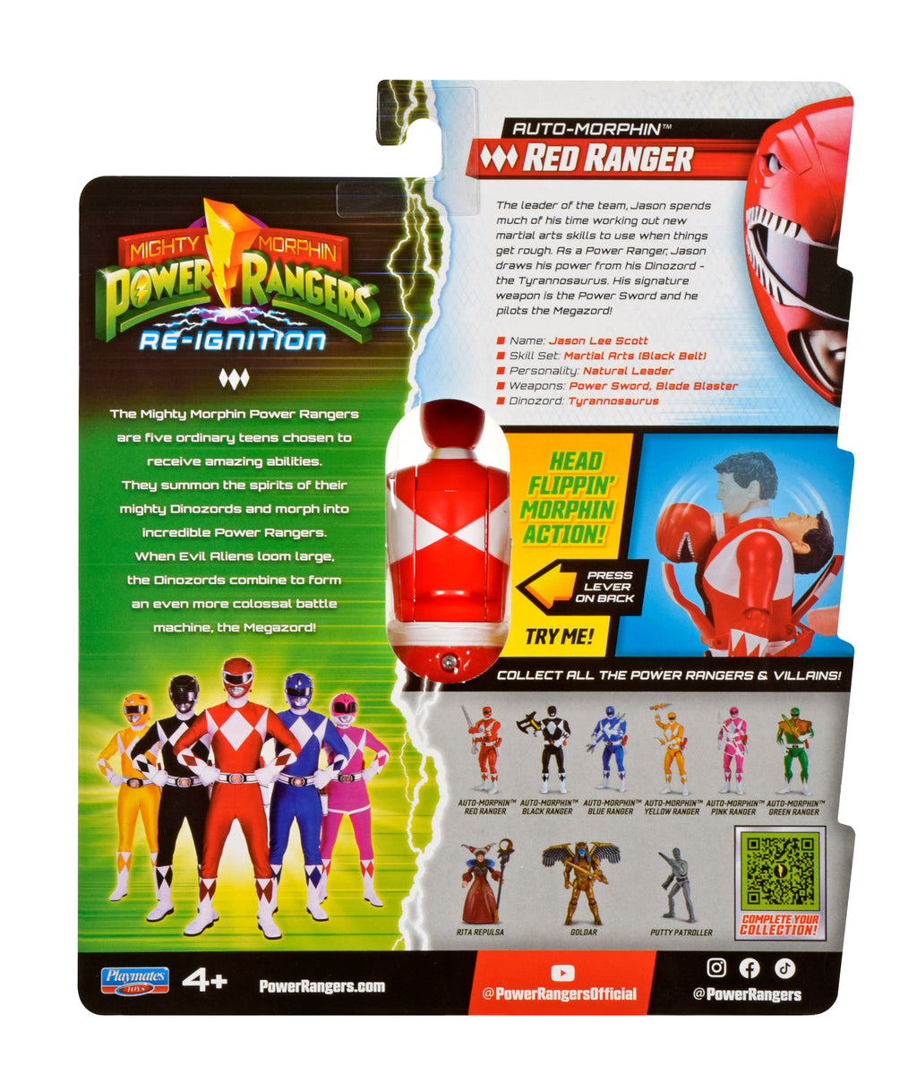 Playmates Toys Mighty Morphin Power Rangers: Re-Ignition Auto-Morphin ...