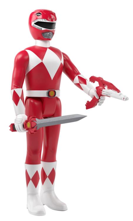 Super7 Mighty Morphin Power Rangers ReAction Red Ranger Figure – Angel ...